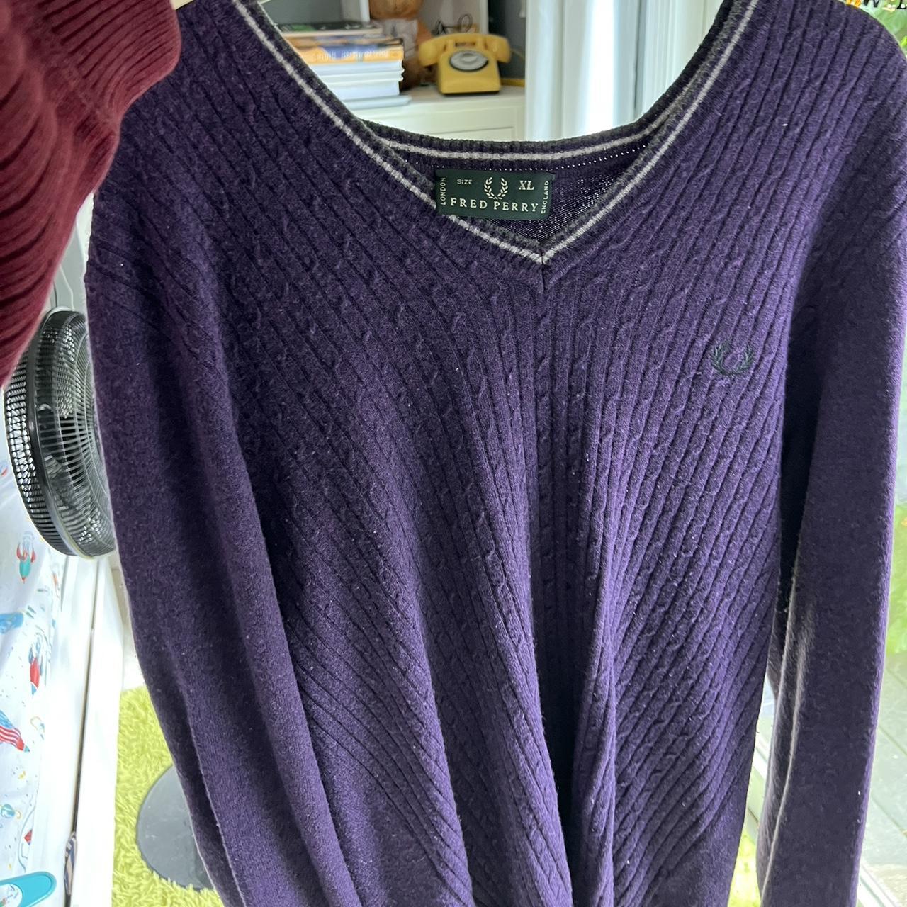 PLS DM BEFORE BUYING!! soft purple knit fred perry... - Depop