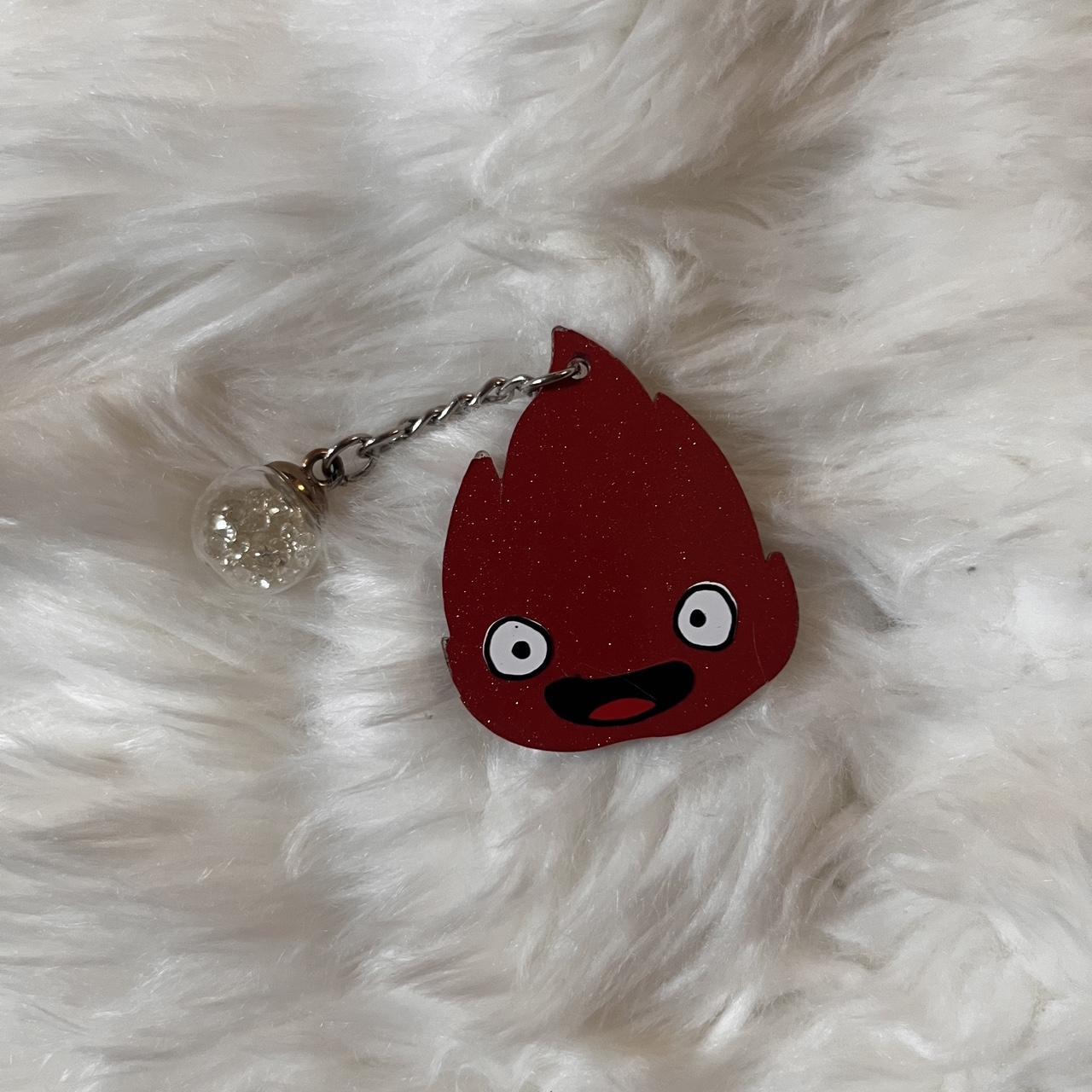 calcifer howls moving castle keychain ♡... - Depop