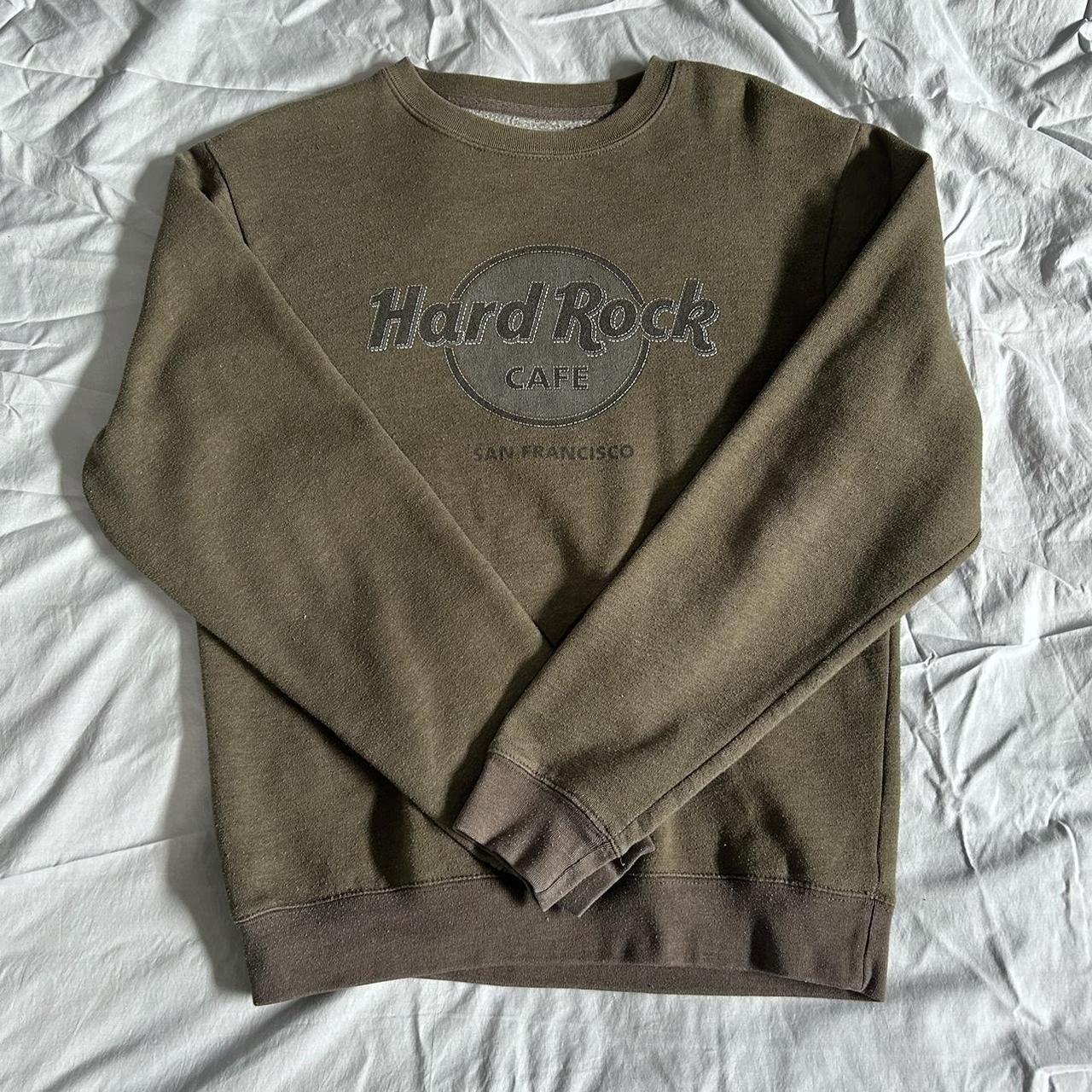 Green Hard Rock Cafe Sweater - Depop