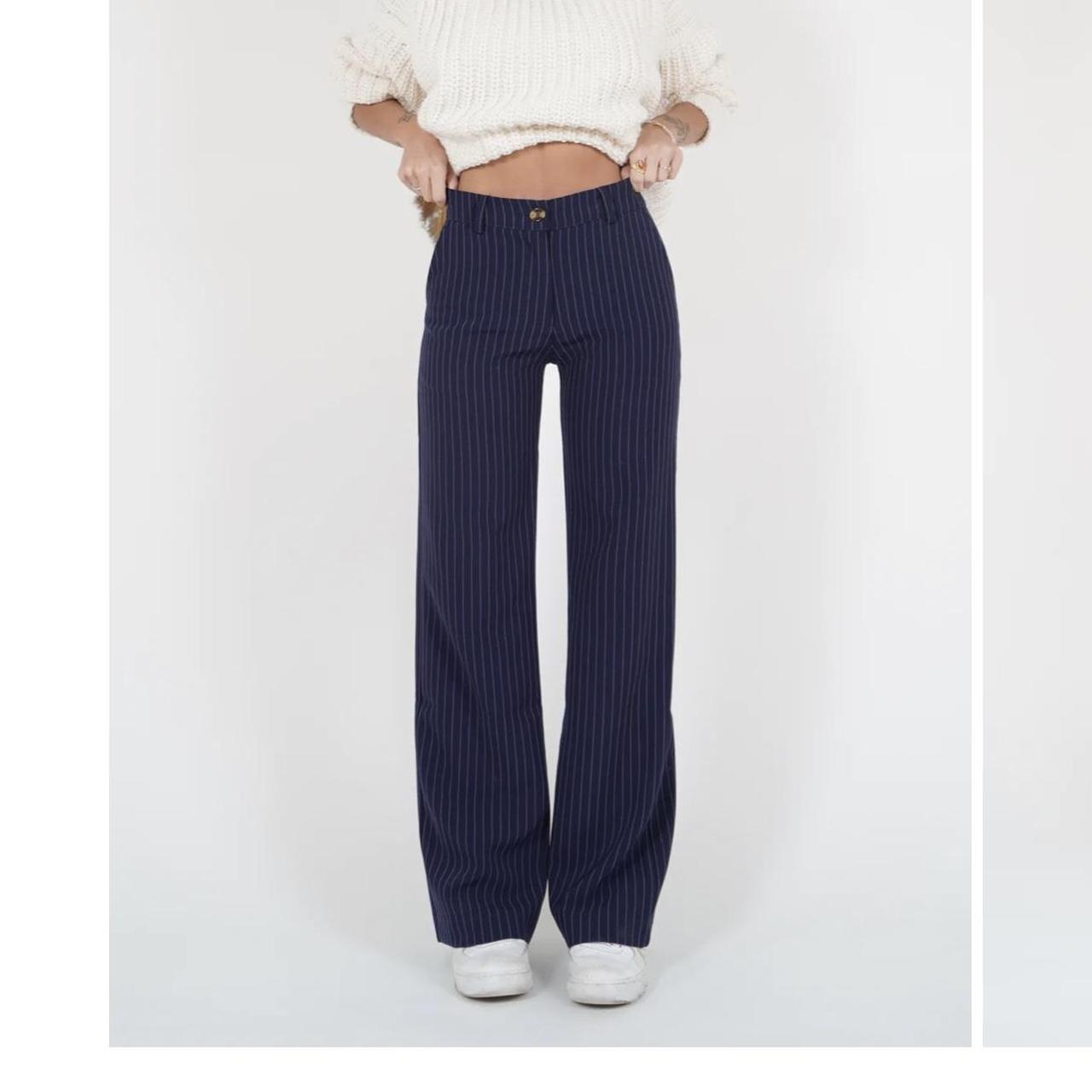 Venderbys navy pinstripe pants - love these but a... - Depop