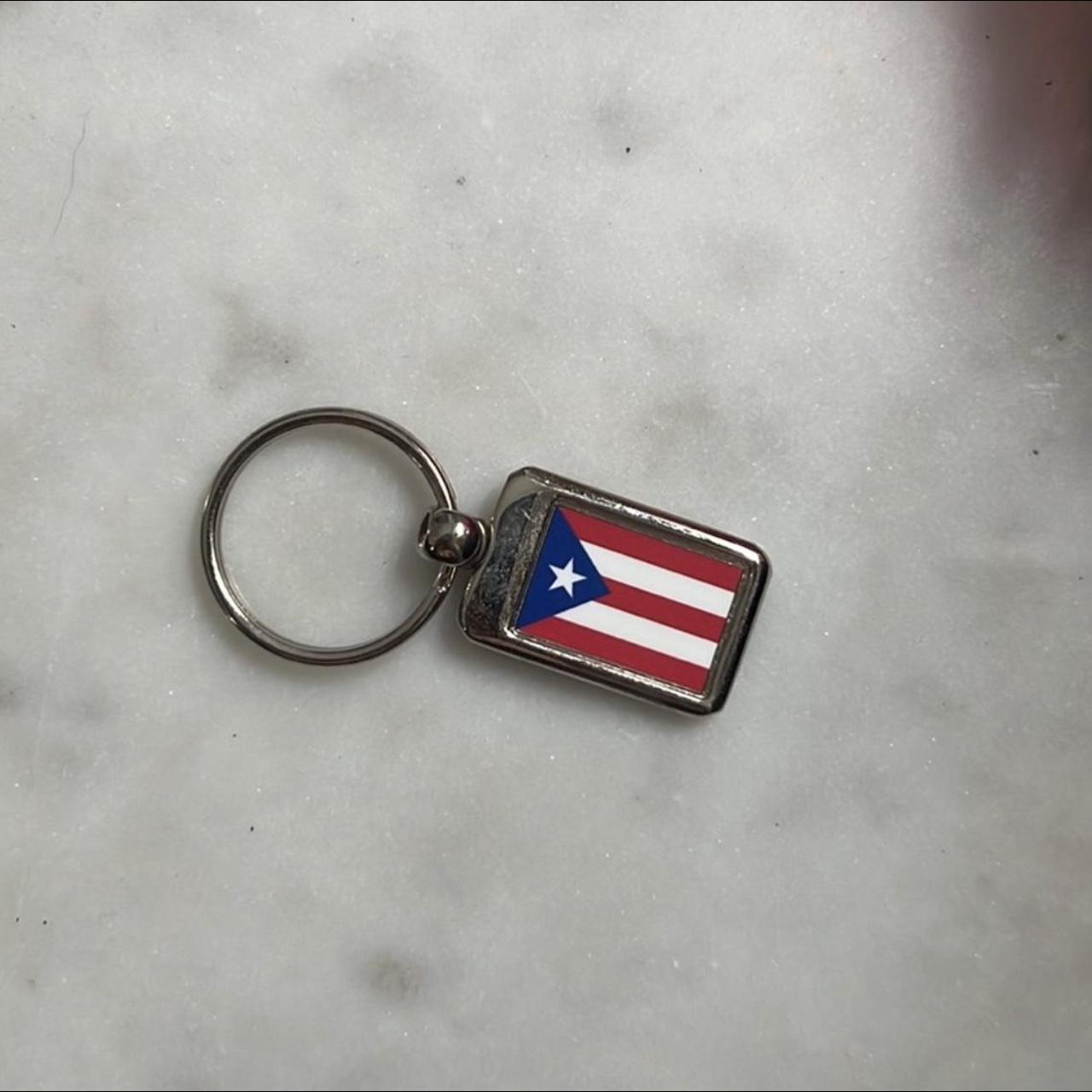 mini puerto rico flag keychain 🌞 like new... - Depop