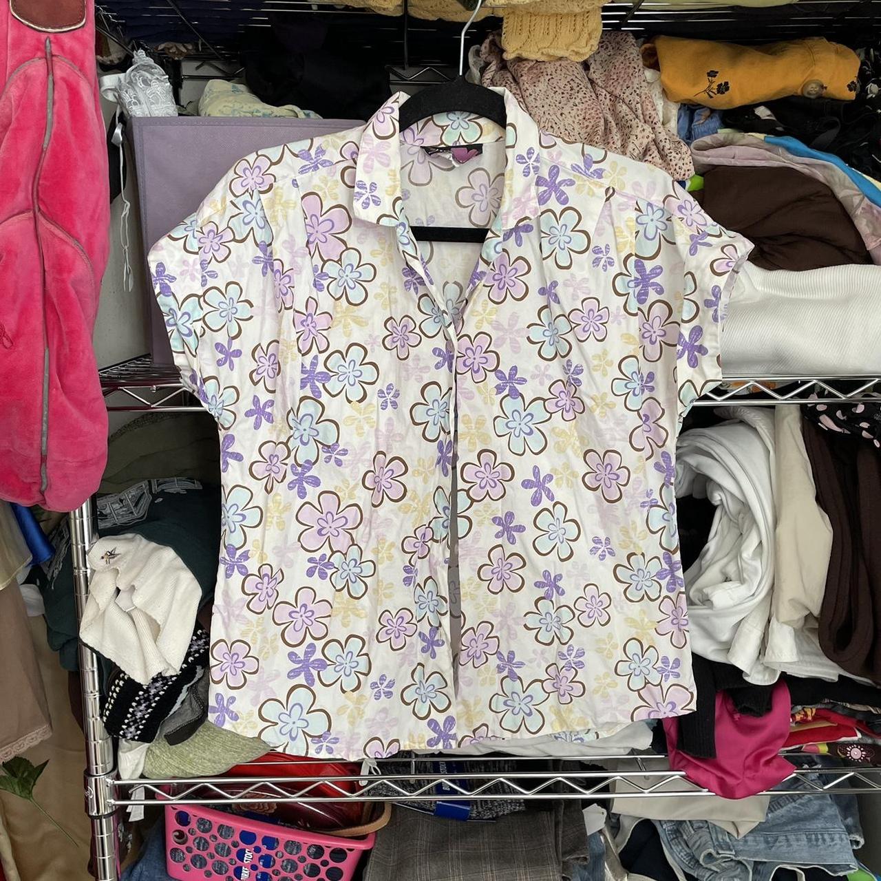 2000s kidcore button up shirt buttons are in tact,... - Depop