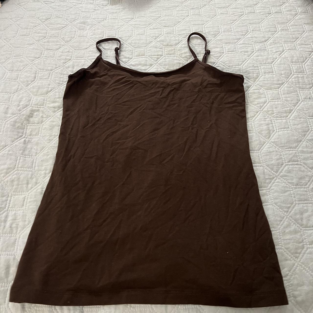 basic brown cami #brown #basic #cami #tank - Depop