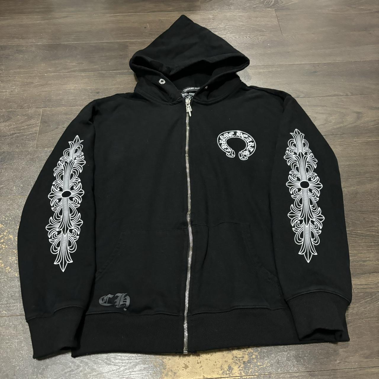 Classic chrome hearts hoodie. super clean no stains... - Depop