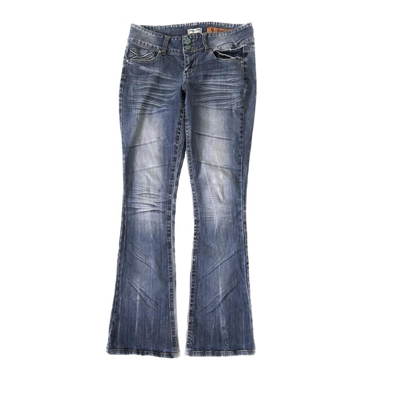 Indigo Reign bootcut flare jeans Distressed look... - Depop