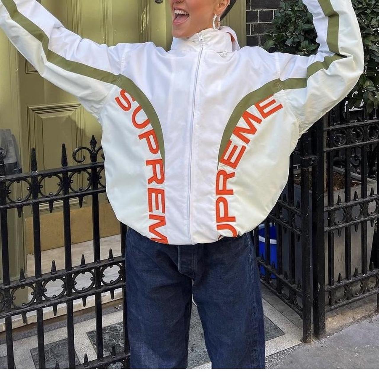 Supreme track jacket Condition - few marks but... - Depop