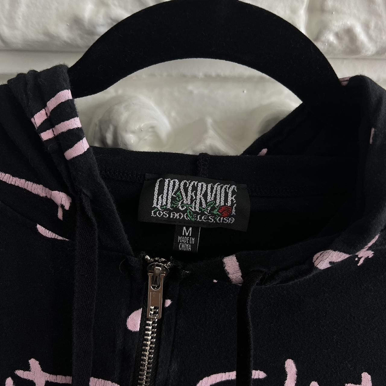 SLUT LIP SERVICE CROPPED ZIP UP HOODIE - Depop