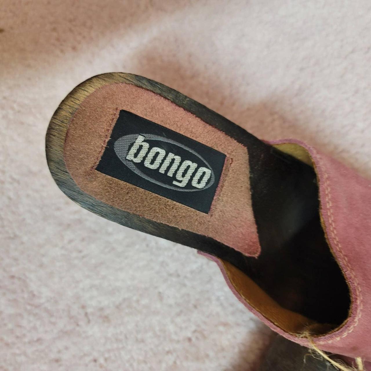 Vintage wood & suede Bongo platform slides Size 9 - Depop