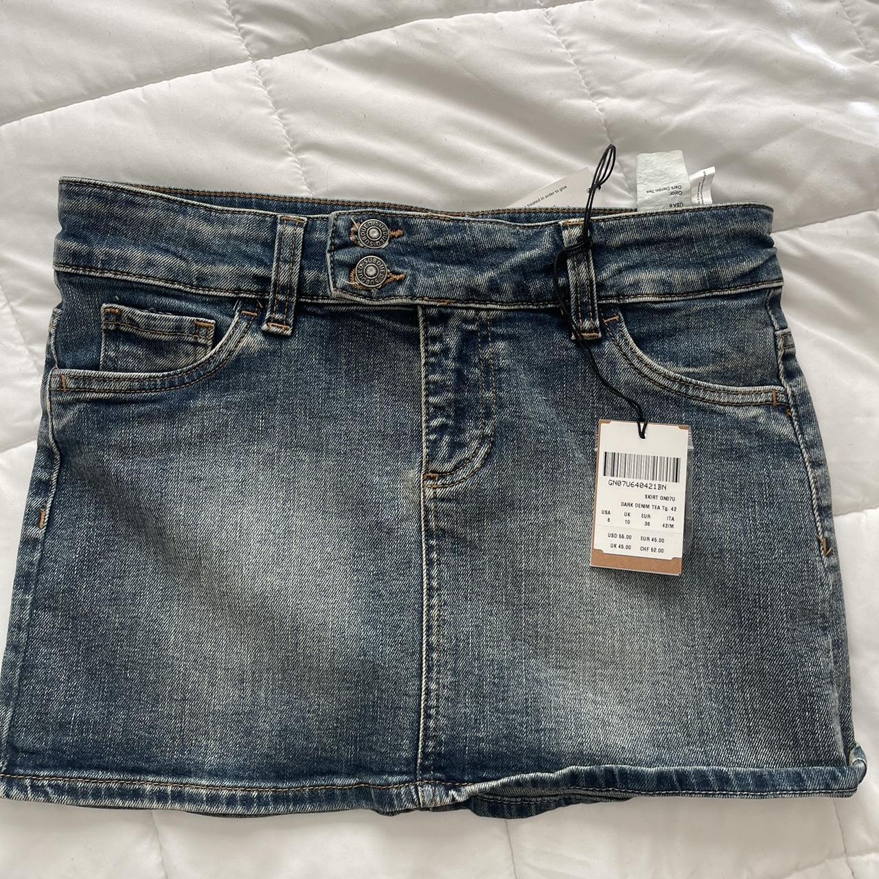 Subdued Denim skirt tagging Brandy melville for... - Depop