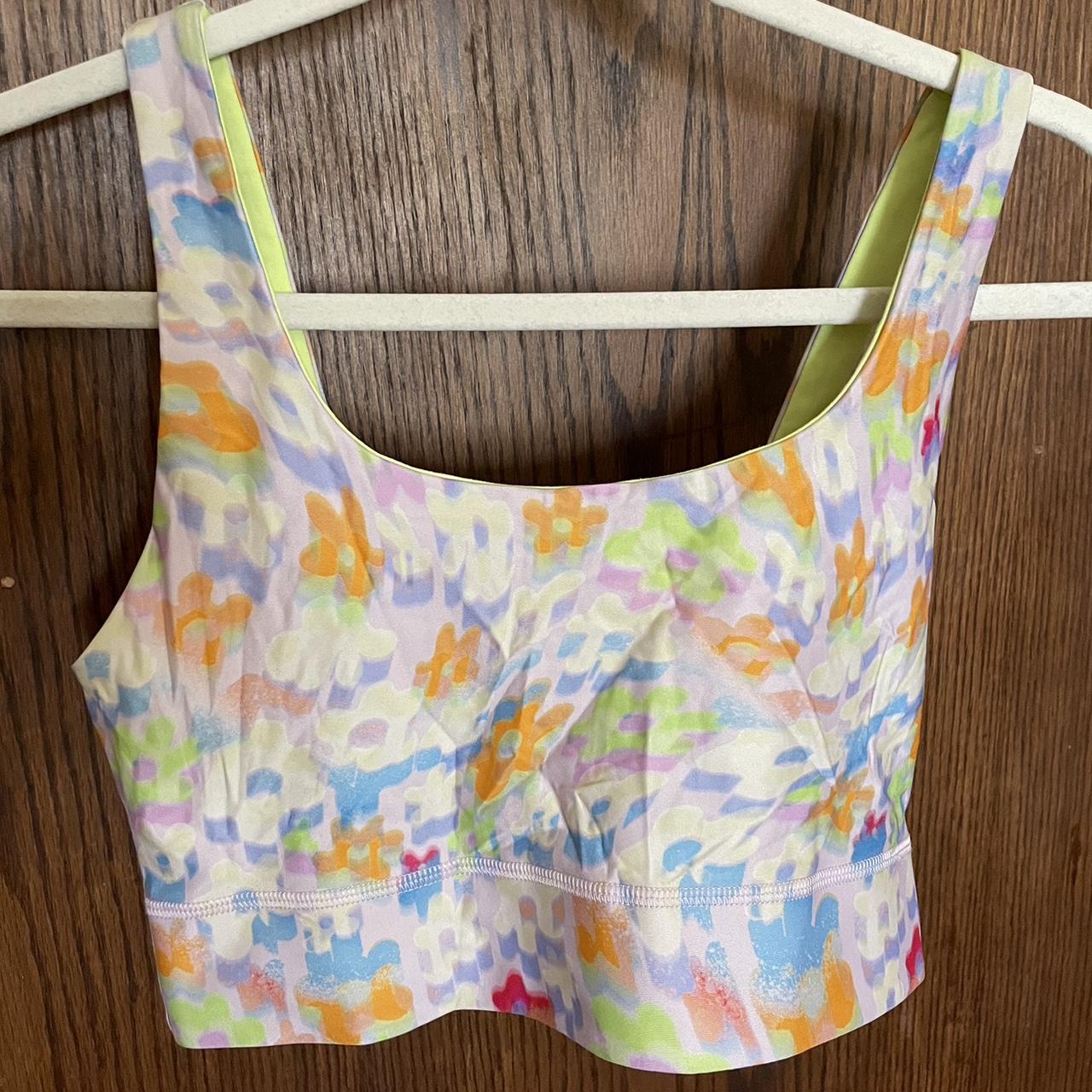 Medium support reversible fabletics sports bra neon... - Depop