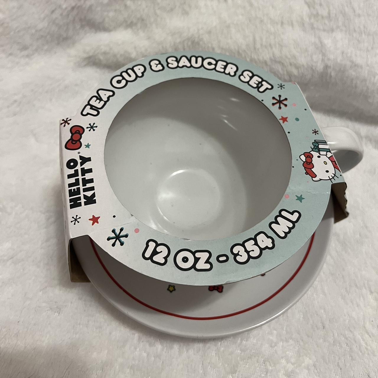 hello kitty Christmas tea cup and saucer set never... - Depop