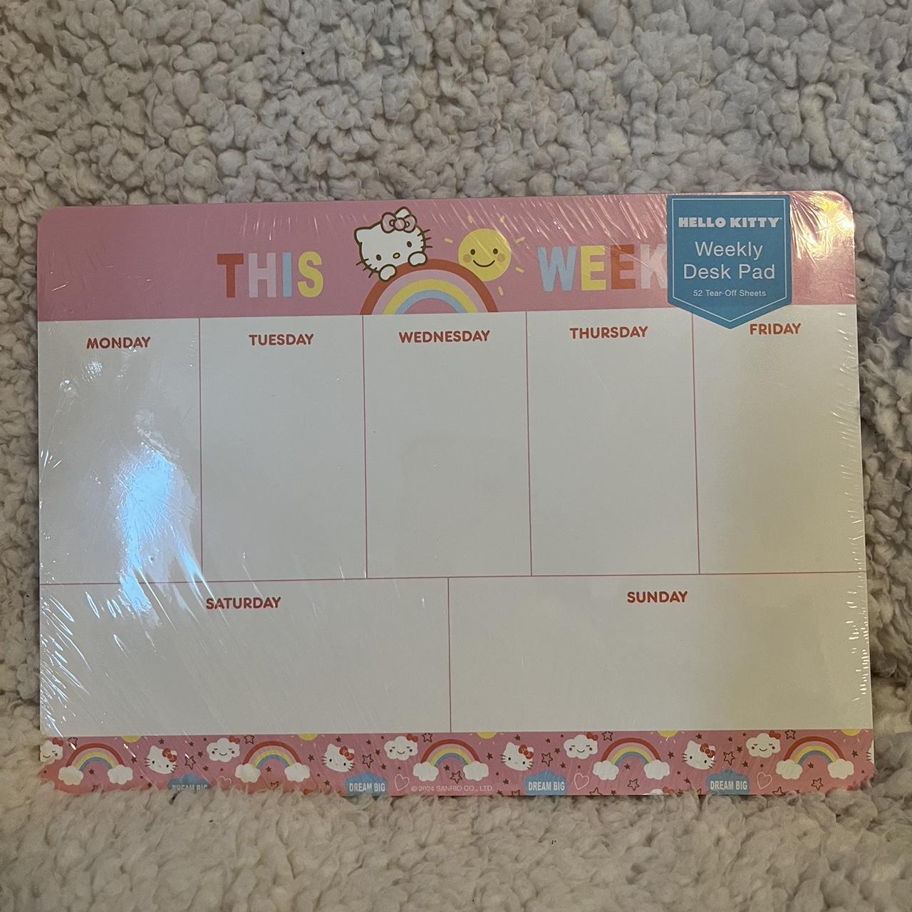 hello kitty weekly deskpad planner brand new #hk... - Depop