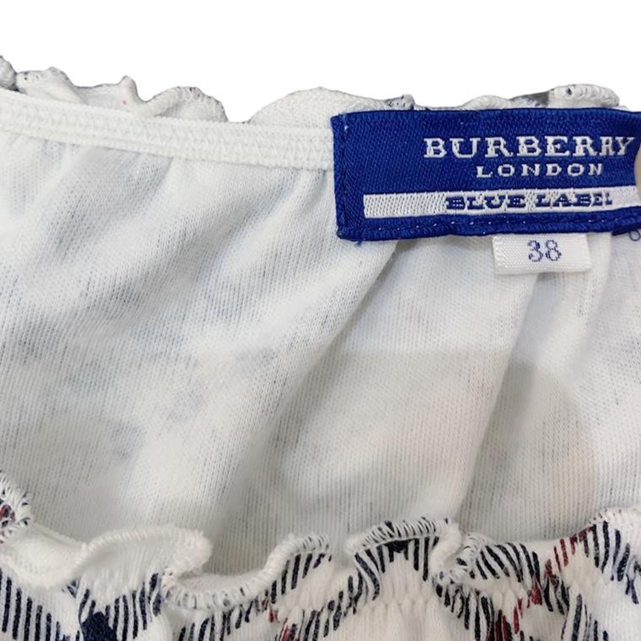 burberry nova check plaid babydoll ribbon top from... - Depop