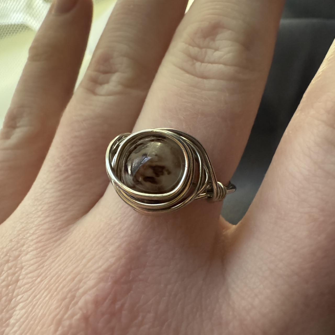 Earthy silver ring 🌰 - Depop