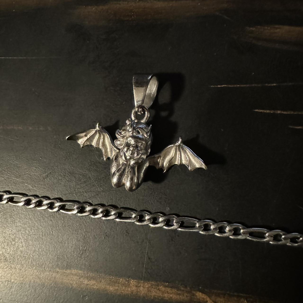 Evil cherub silver Fargo chain Rare Romance... - Depop
