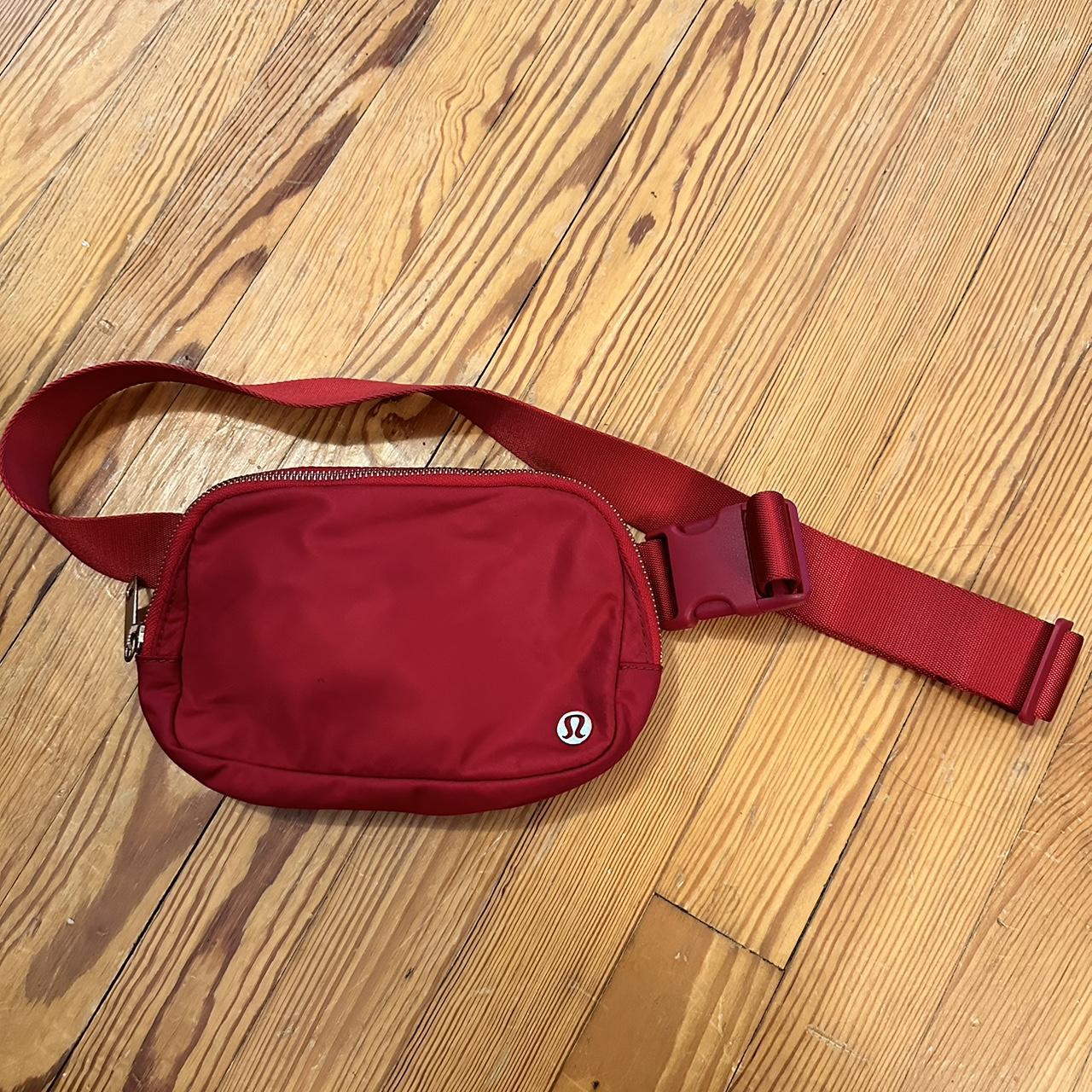 Lulu Lemon Belt Bag red #lululemon #redbeltbag... - Depop