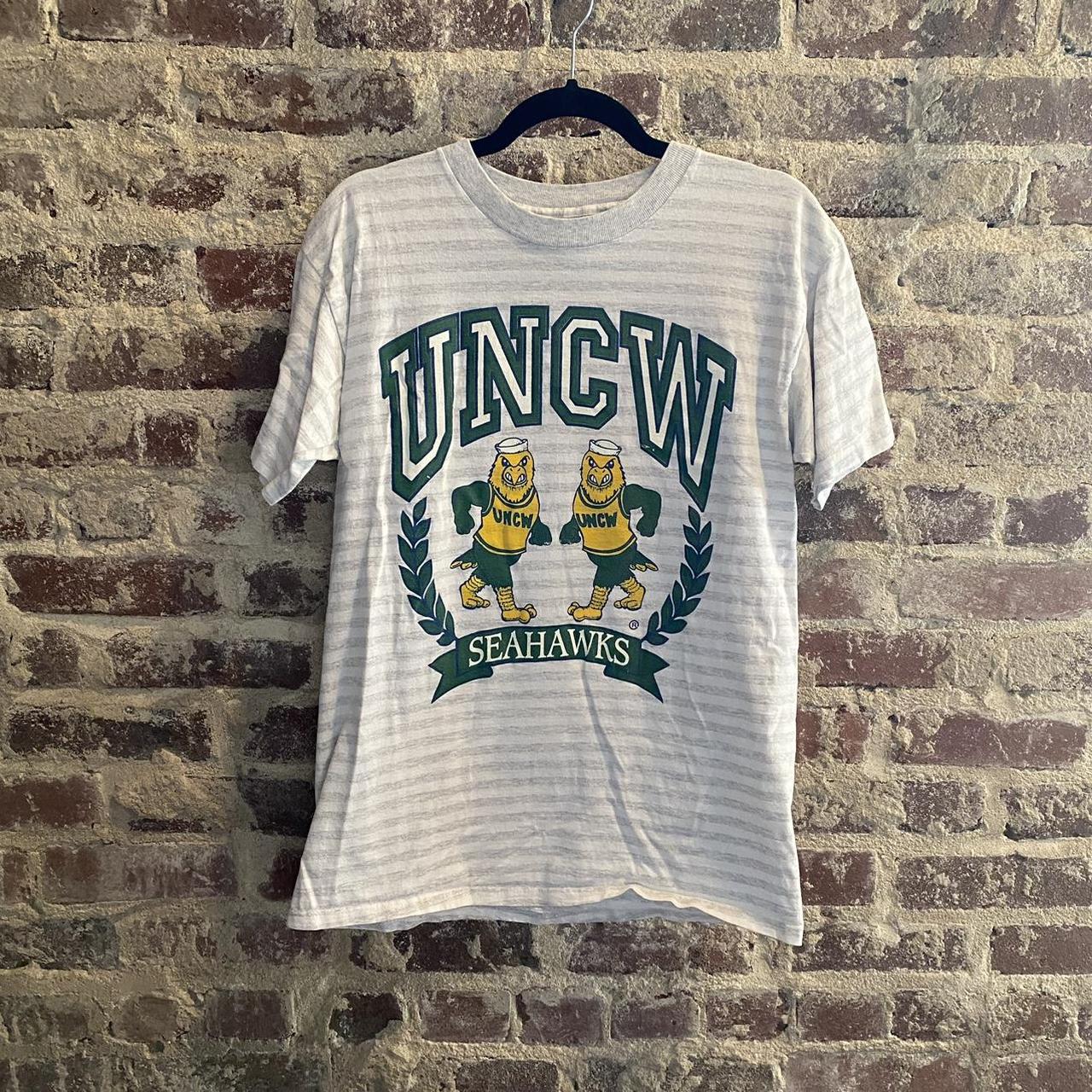 Vintage UNCW Seahawks T-shirt Made in USA single... - Depop