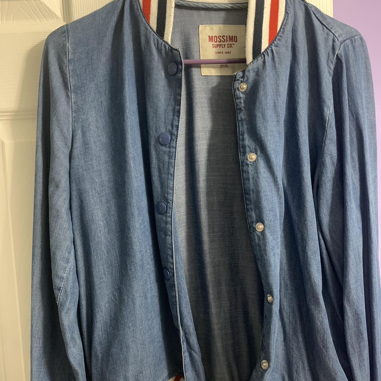 denim jacket from mossimo supply co size: s brand:... - Depop