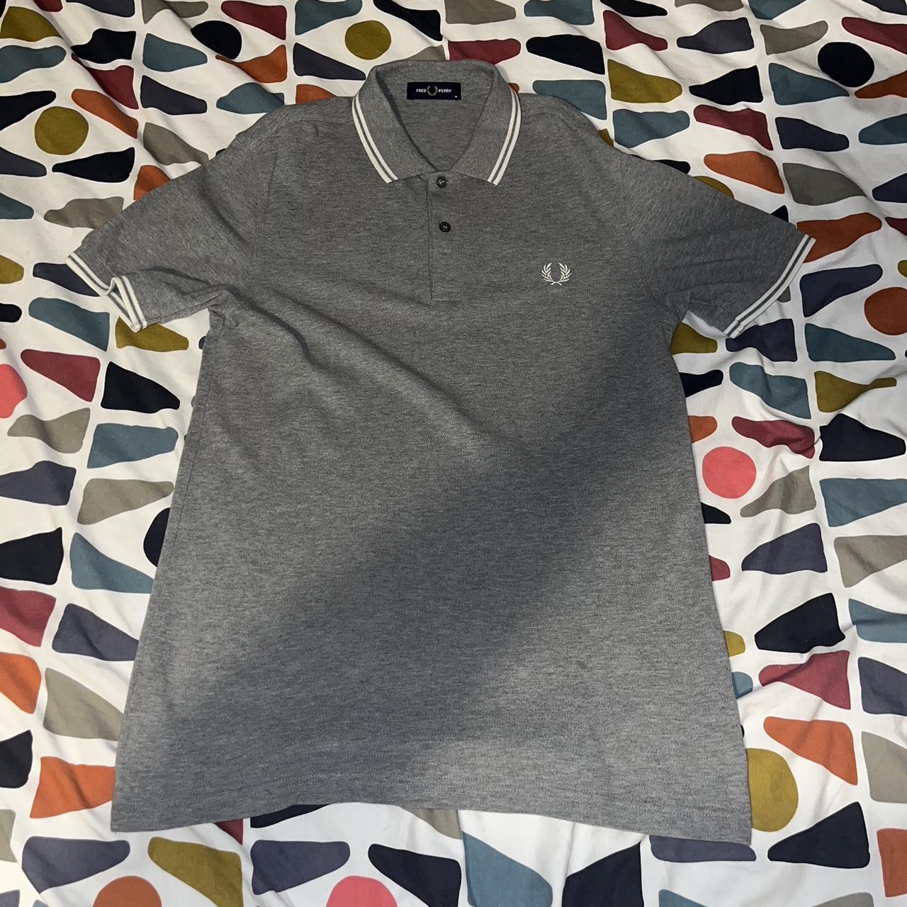 Fred Perry Grey Polo shirt. -Size Medium -Used a... - Depop