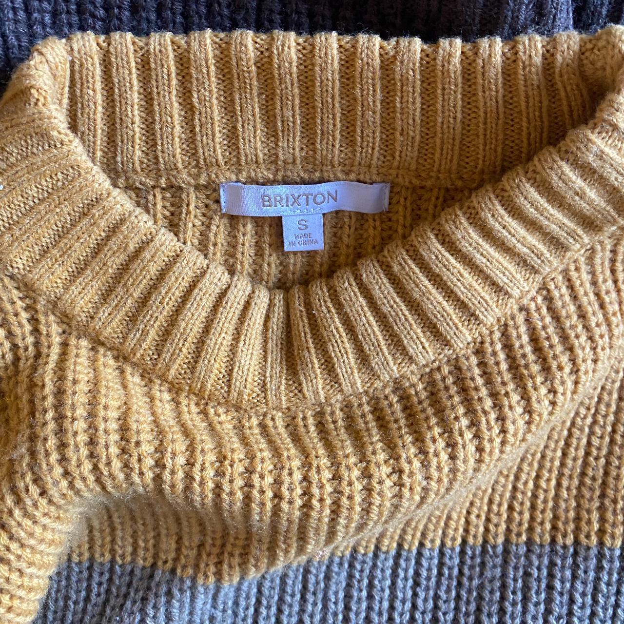 Brixton knit sweater. Hardly ever worn. Slight hole... - Depop