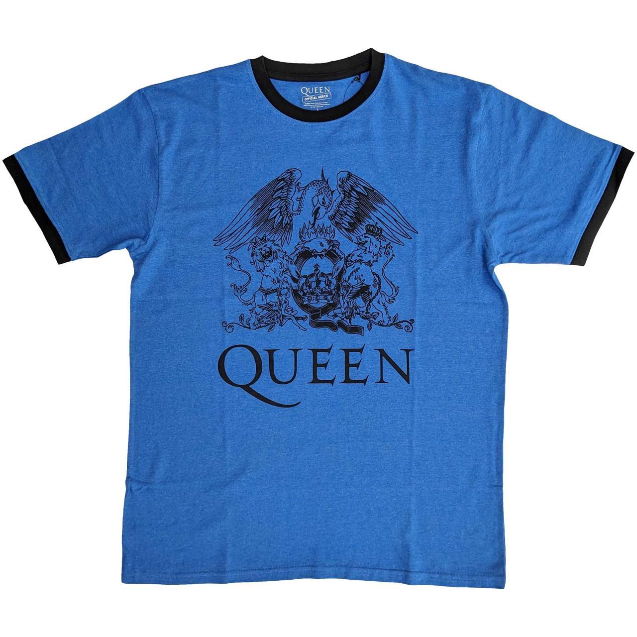 Queen | Official Band Ringer T-Shirt | Crest... - Depop