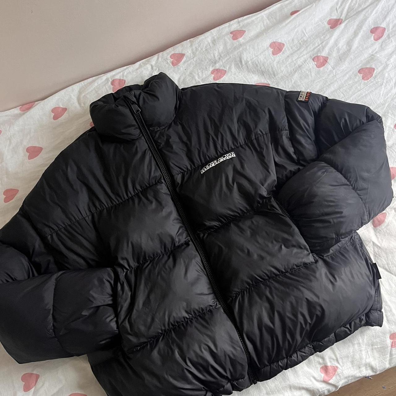 Napapijri Geographic Black Puffer Coat Jacket Like... - Depop