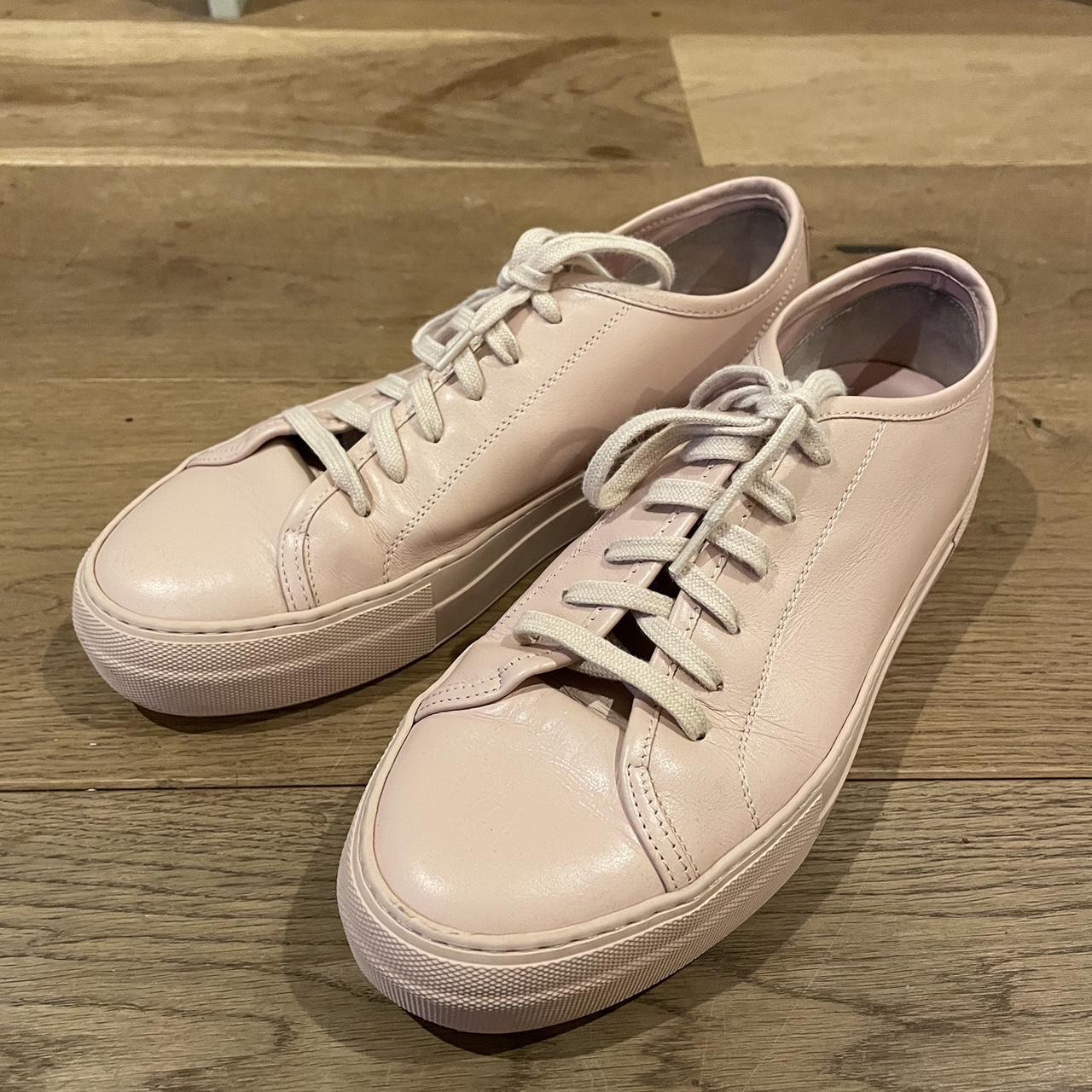 Common Project Sneakers in Pink In excellent... - Depop
