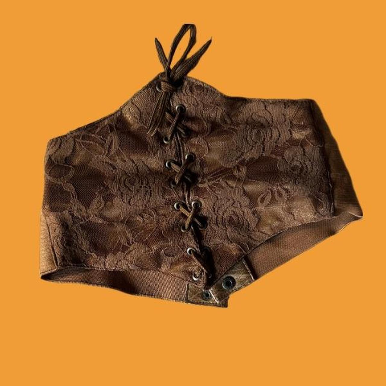🤎BROWN LACE CORSET🤎 *size small with adjustable... - Depop