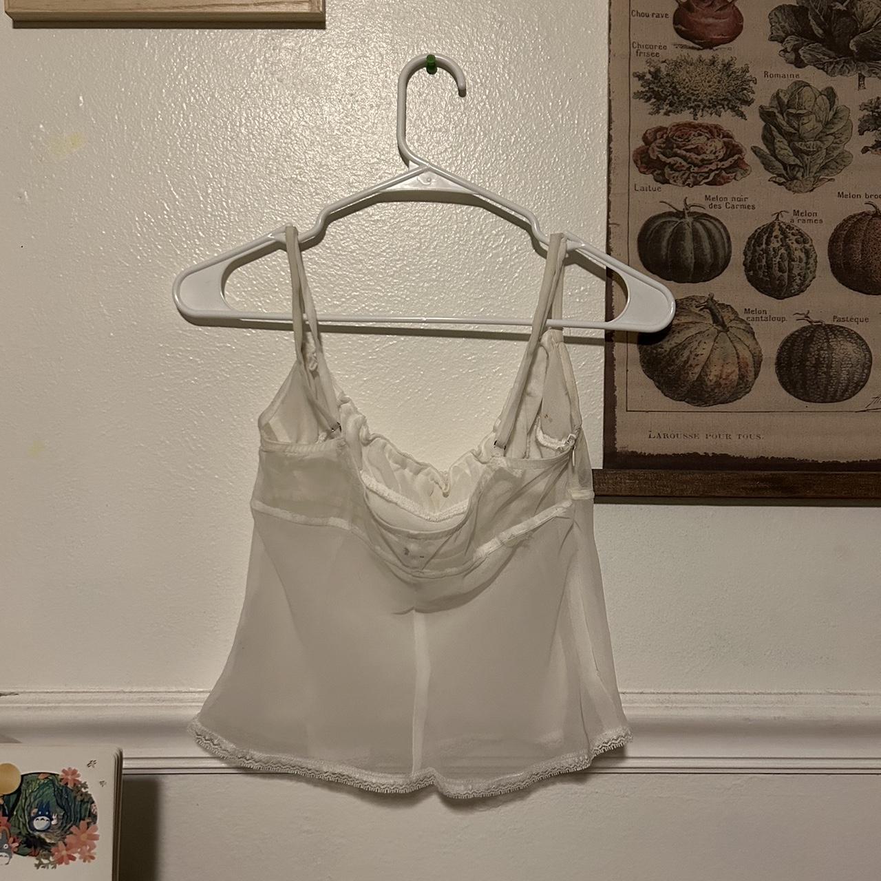 Unif lace + mesh tank top, super flattering and... - Depop