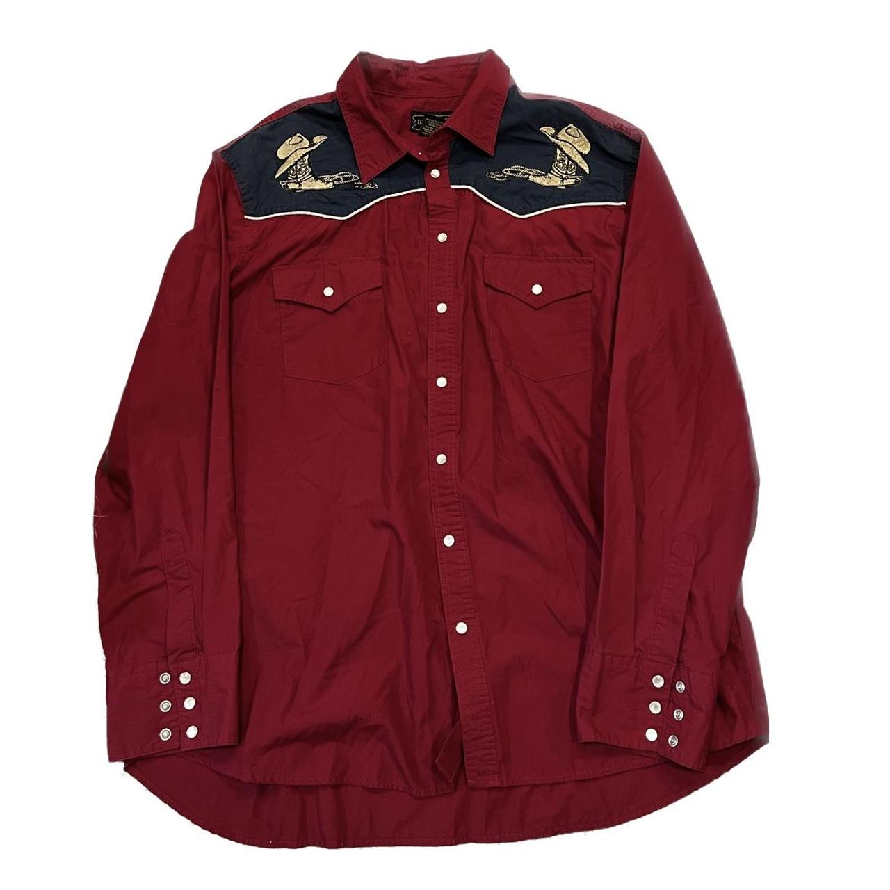 Red Cowboy shirt with matching cowboy boot, hat, and... - Depop