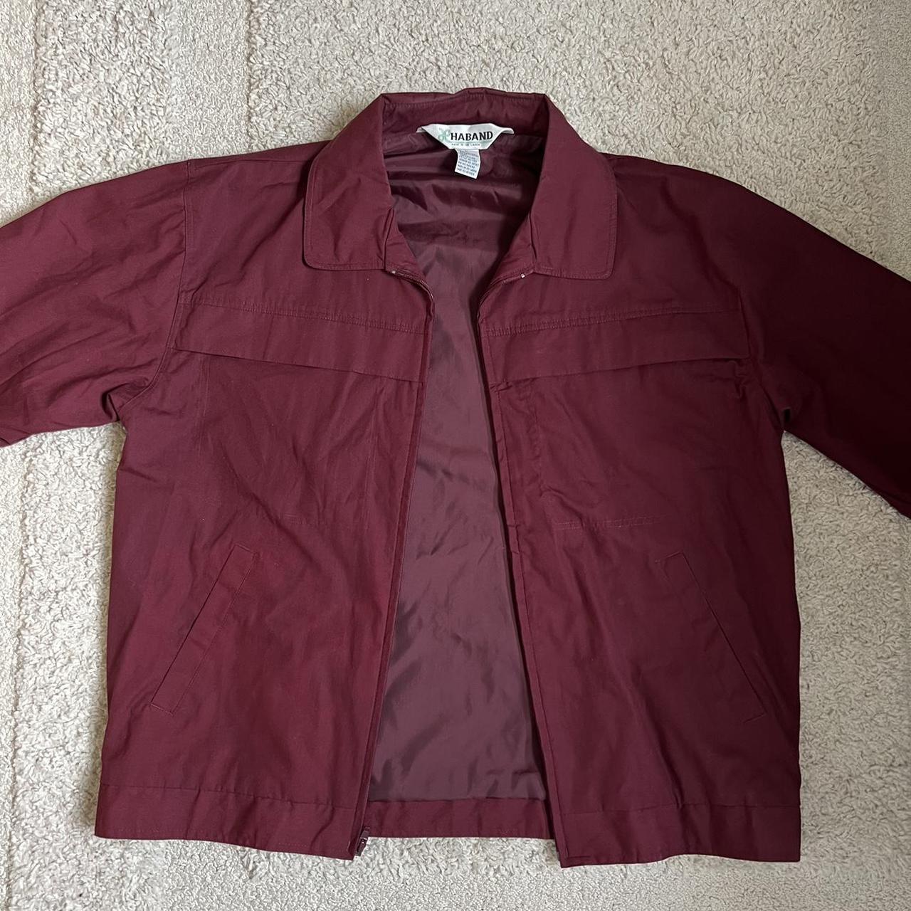 Haband Men's Burgundy and Red Jacket | Depop