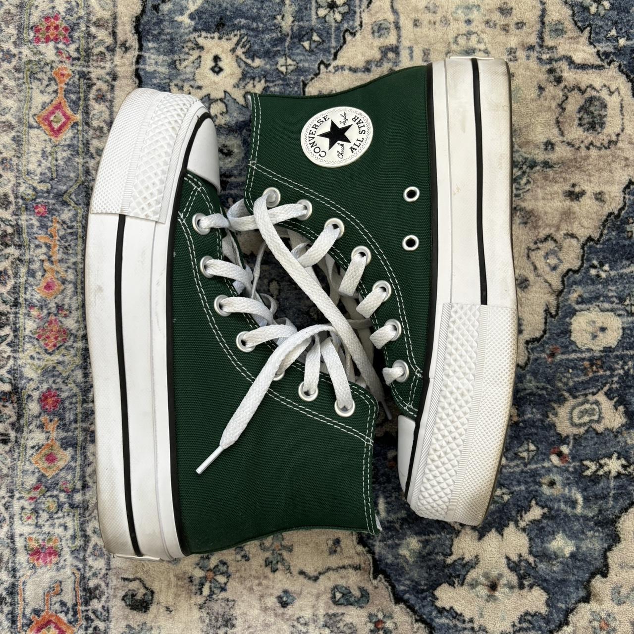 Green high top platform converse dm before buying... - Depop