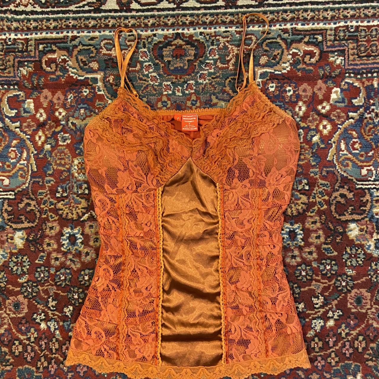 Orange ruffle tank top Lightweight and comes with... | Depop