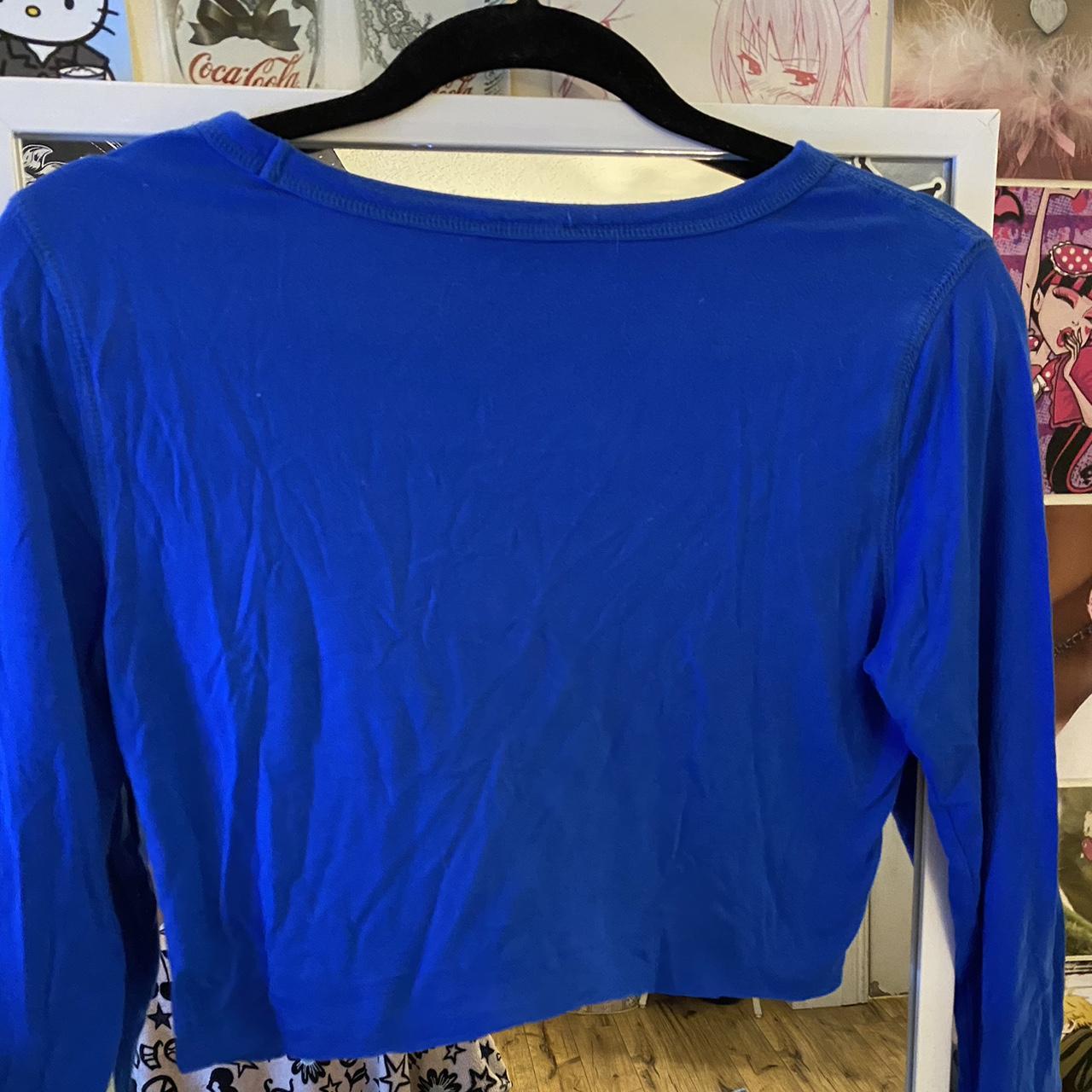 Cute Cupio Royal Blue Long Sleeve Crop Top Did The Depop