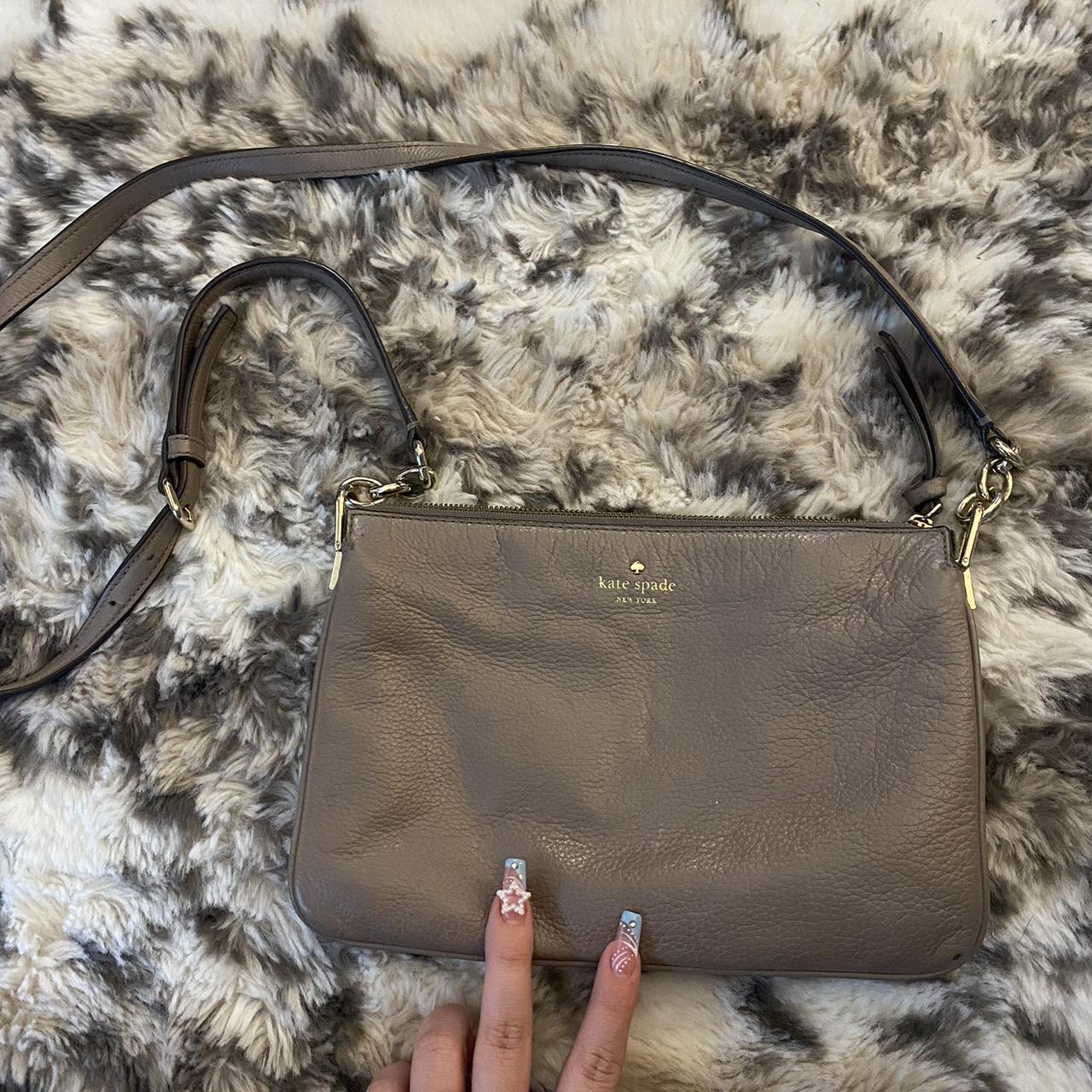 Pretty beige/tan neutral Kate spade crossbody purse,... - Depop