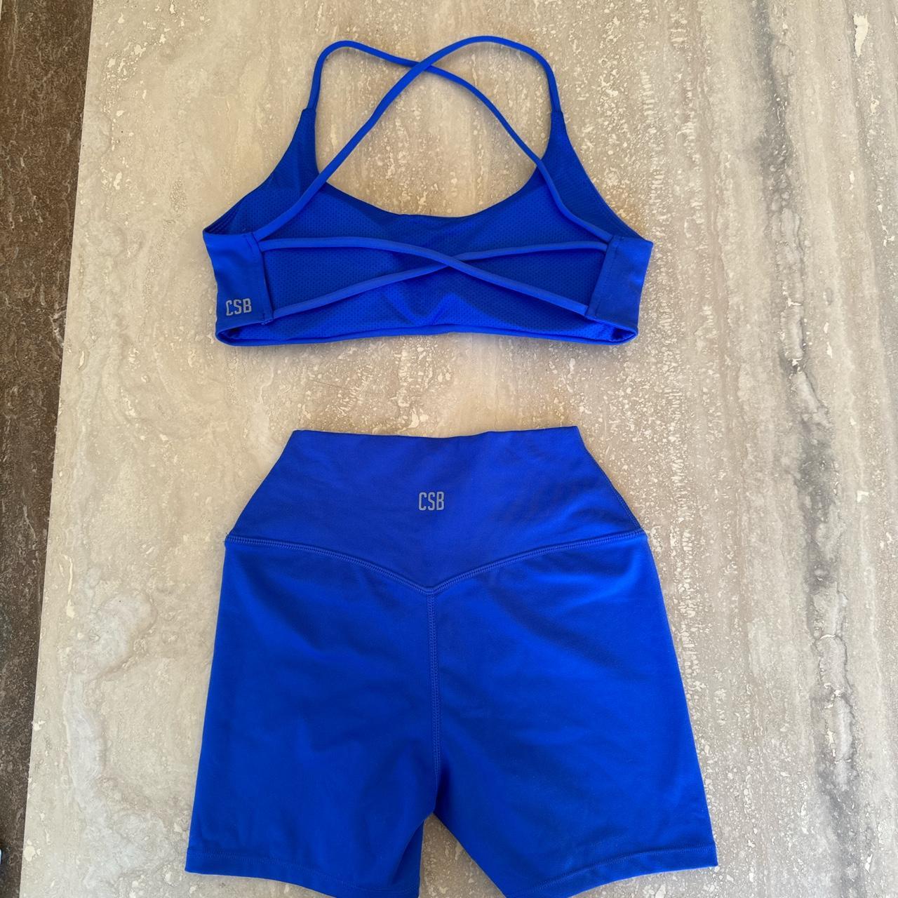 Crop shop boutique set in the colour royal Serenity... - Depop