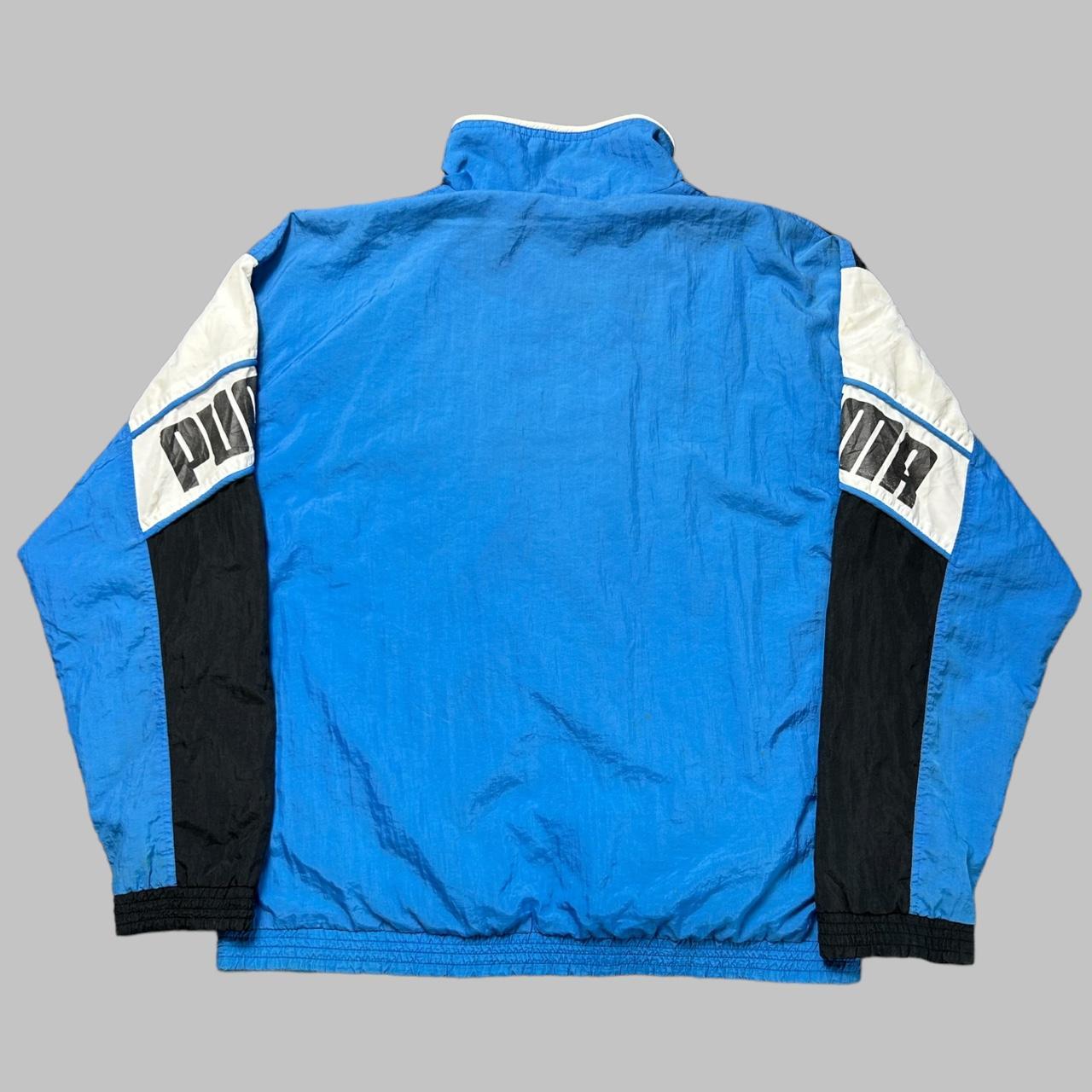 Puma Men's Blue and Black Jacket | Depop