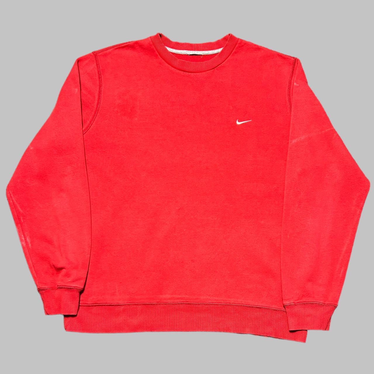 red vintage Nike sweatshirt Red Nike sweatshirt... - Depop