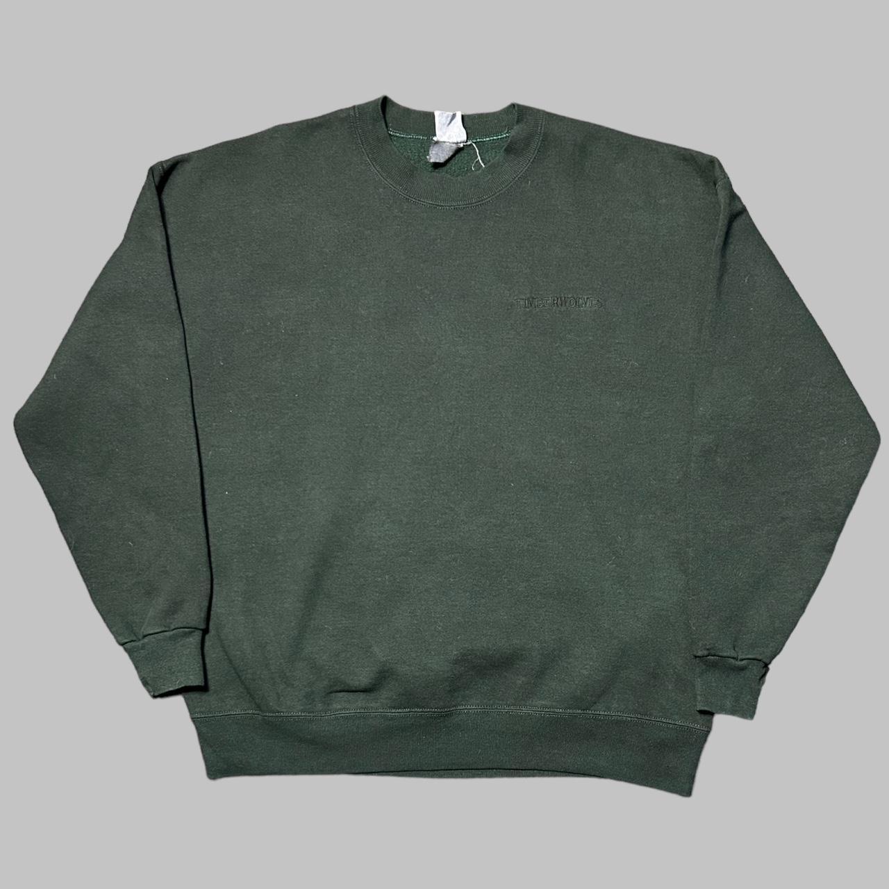Green timberwolves vintage sweatshirt Amazing dark... - Depop
