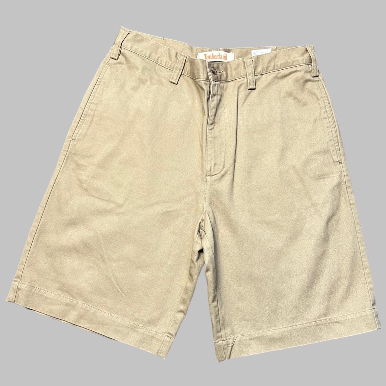 Beige Timberland workwear jeans shorts Brilliant... - Depop