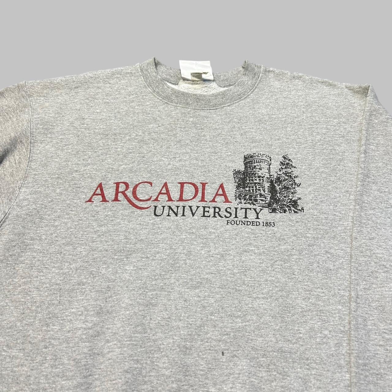 Grey vintage USA Arcadia university champion... - Depop