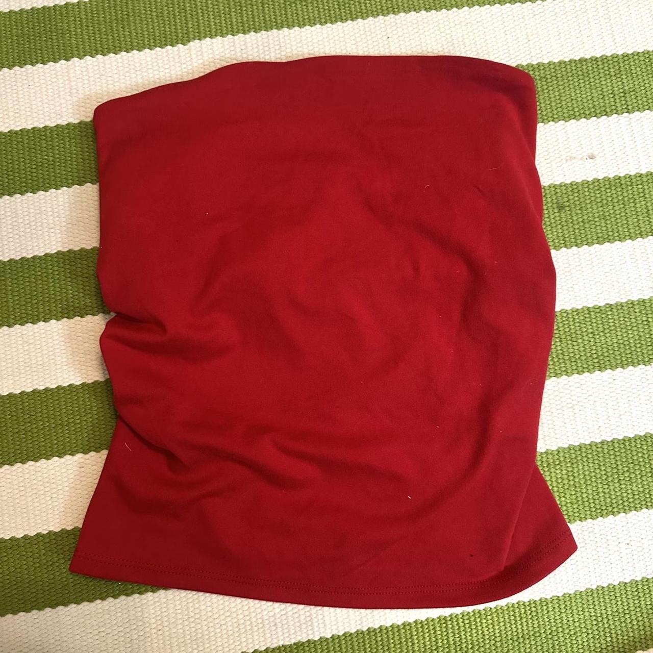 Red Pacsun contour tube top with built in bra... | Depop