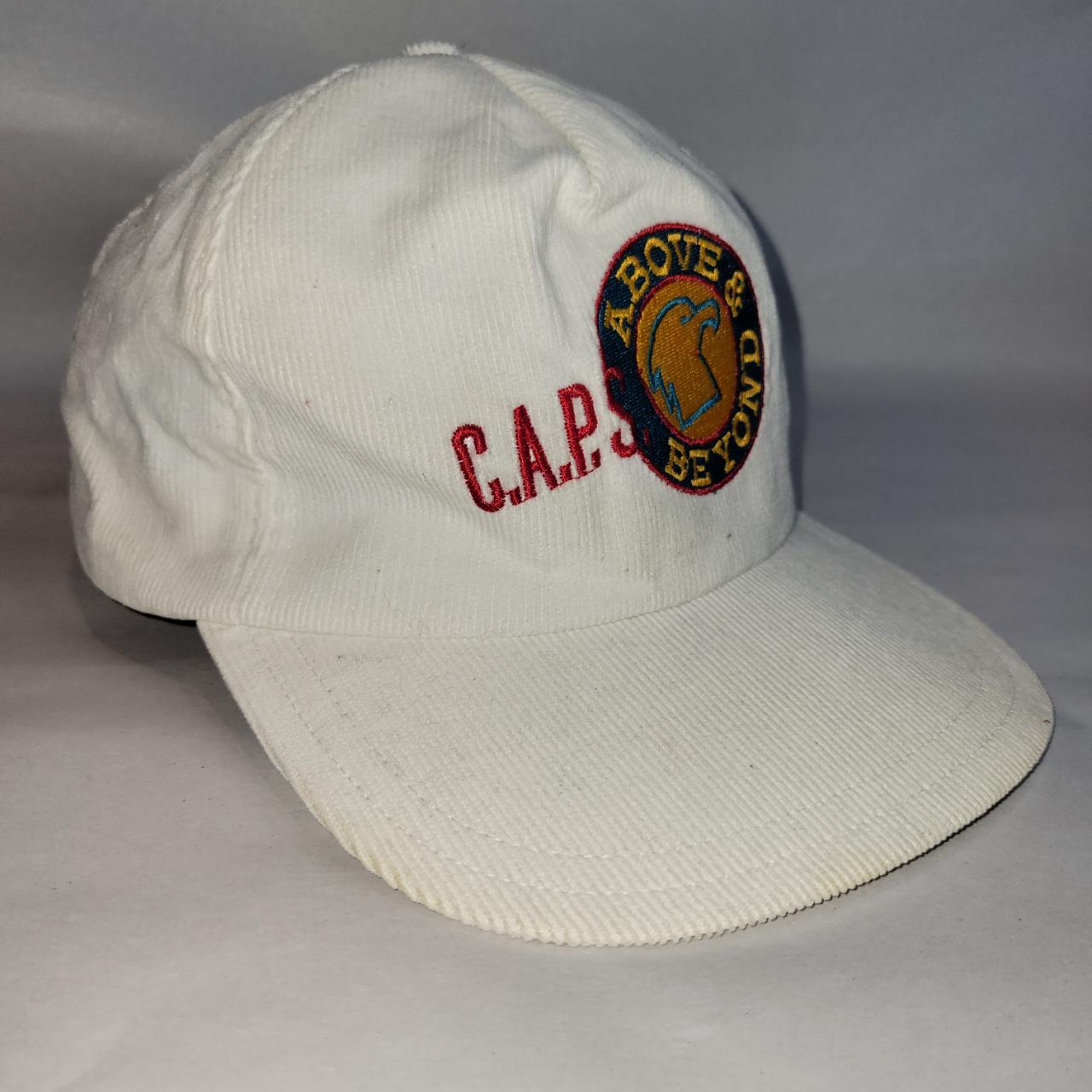 🧢 Vintage White Corduroy C.A.P.S. Snapback Hat 🧢 🌟... - Depop