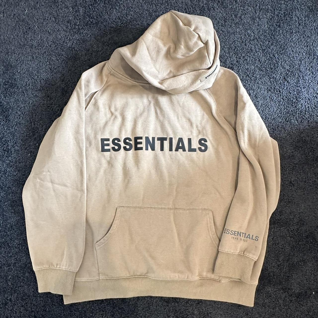 essentials beige hoodie will fit size s/m - Depop