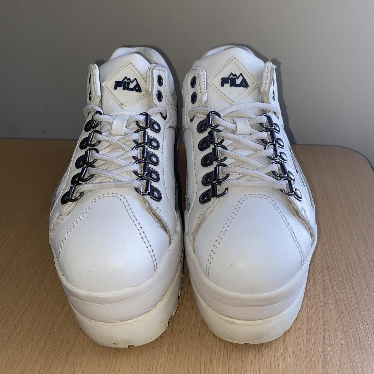 White Fila Trailblazer Wedge Platforms. Womens size... | Depop