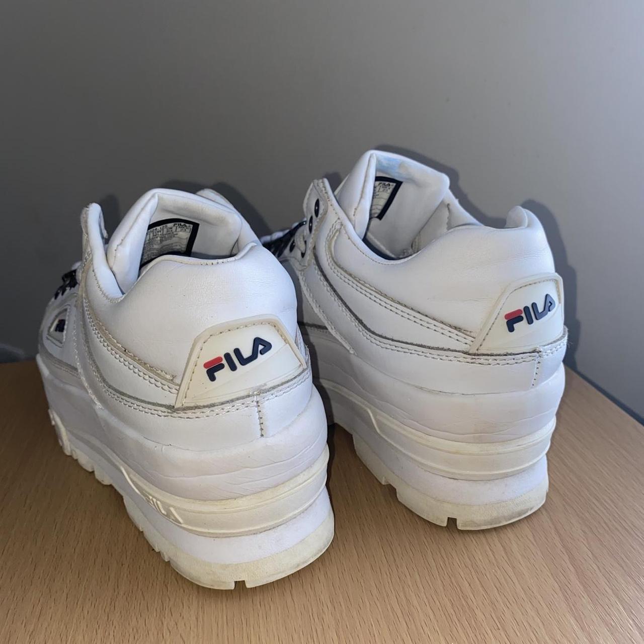 White Fila Trailblazer Wedge Platforms. Womens size... | Depop