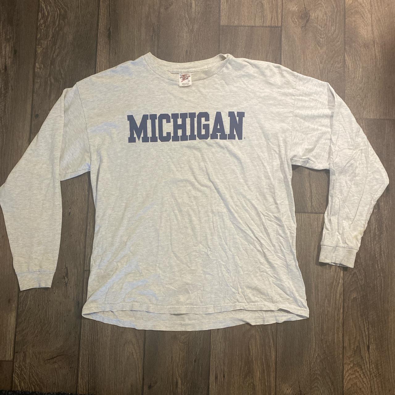 Simple Michigan Long Sleeve Shirt -Size XL -Small... - Depop