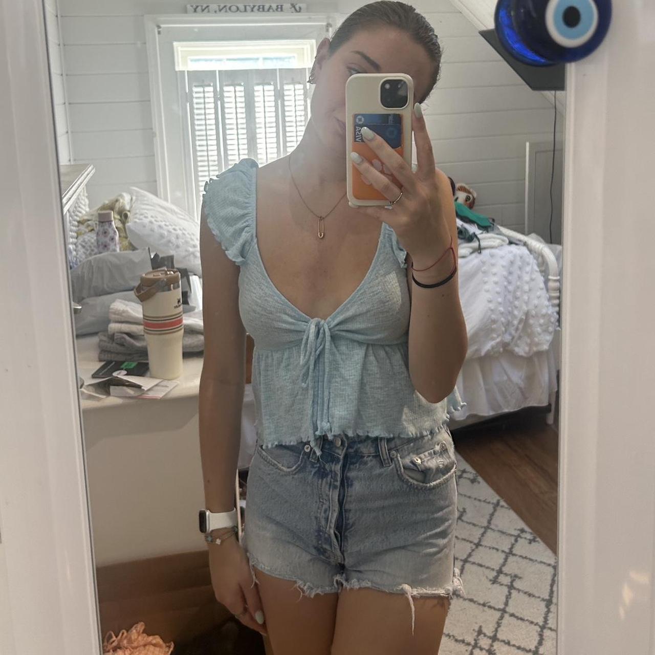 Blue American Eagle top Size s fits an xs too - Depop