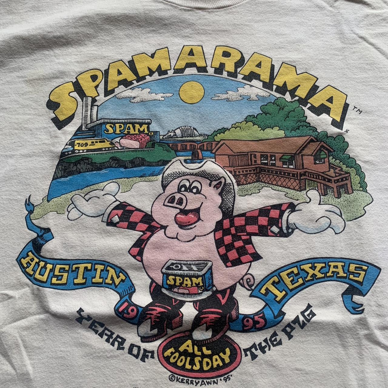 Vintage 1995 “Spamarama” Spam Festival Promo T-shirt... - Depop
