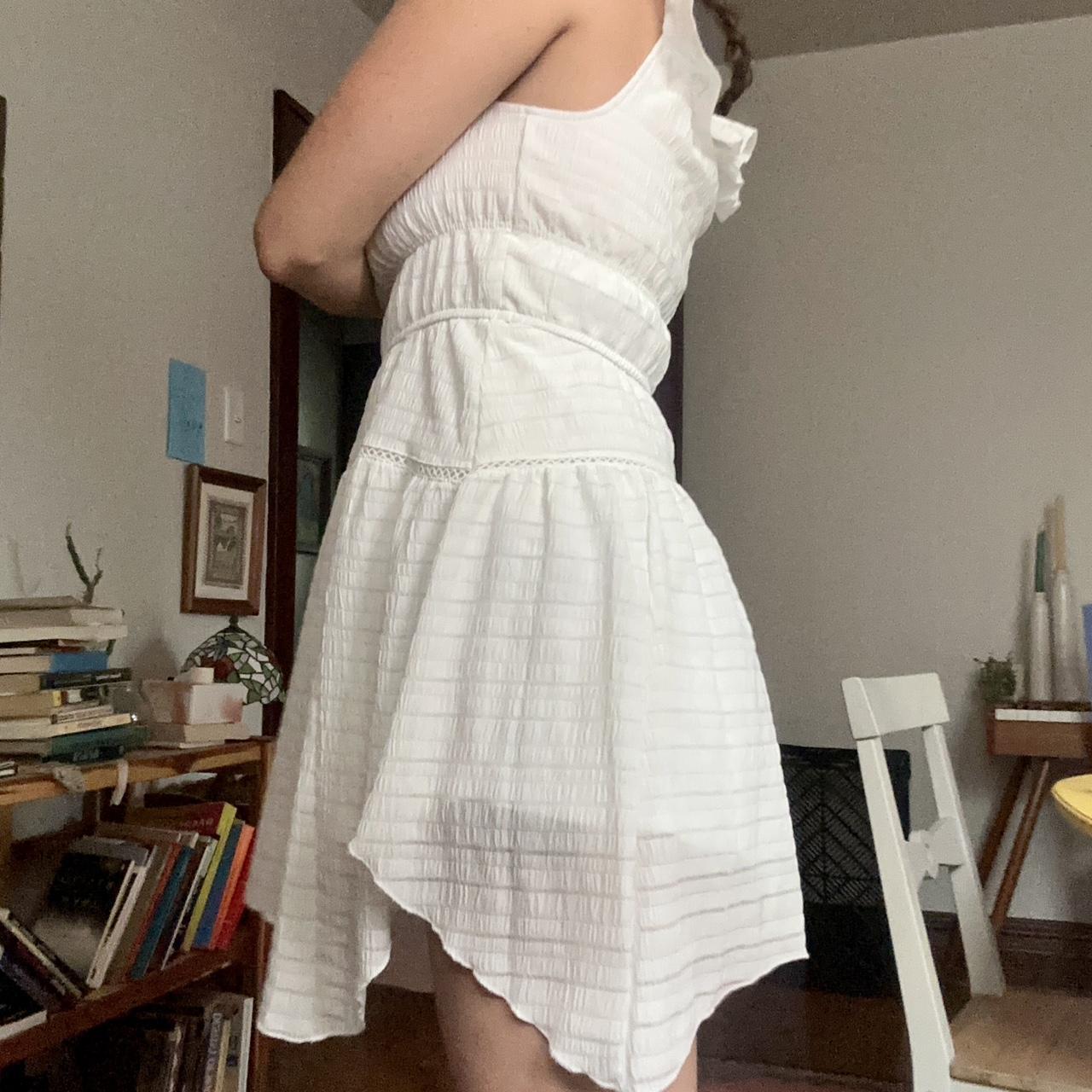 White fairy dress !! You can wear off sleeve too :) - Depop